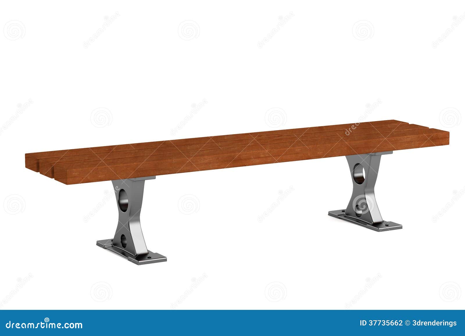 3d render of bench stock illustration. Illustration of realistic - 37735662