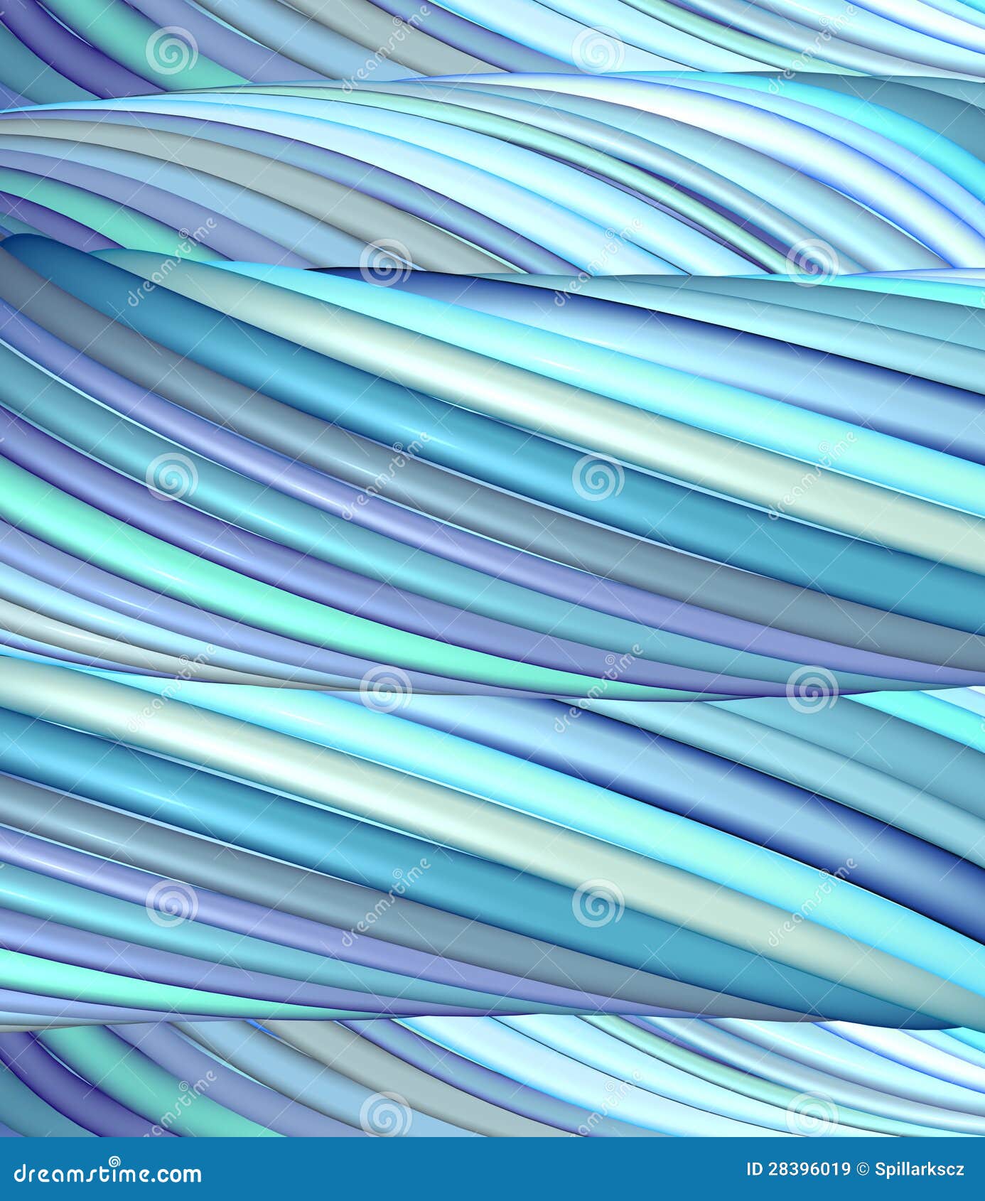 3d Render Blue Purple Organic Wave Pattern Stock Illustration ...