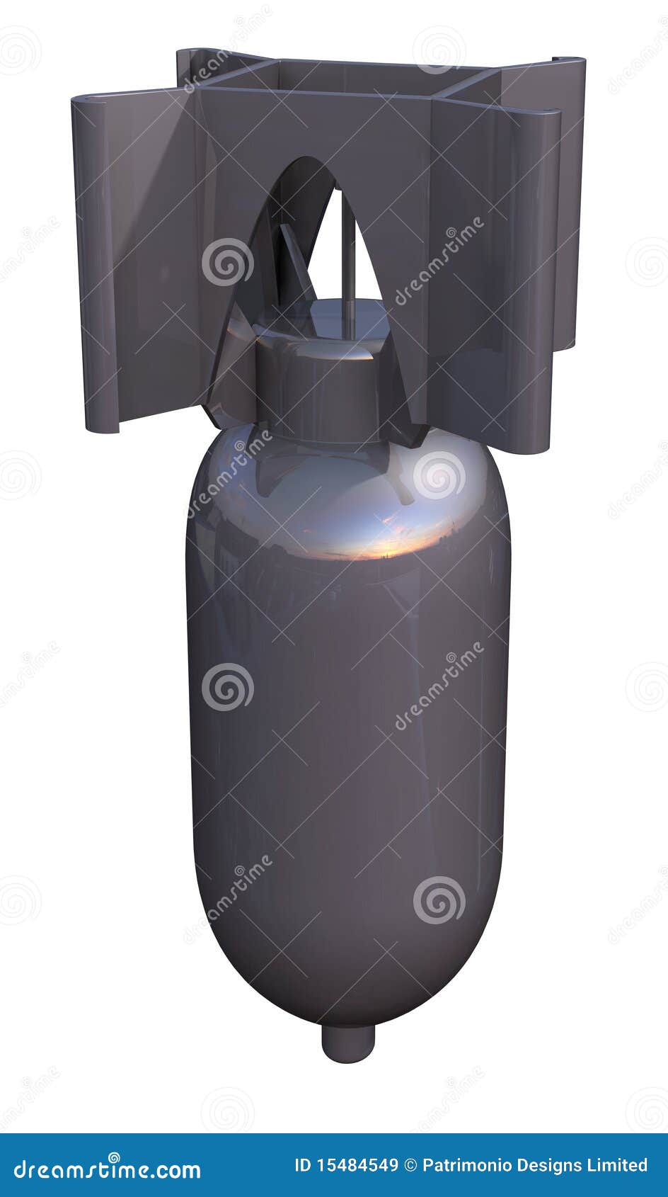 3d Render of a Bomb Falling Stock Illustration - Illustration of ...