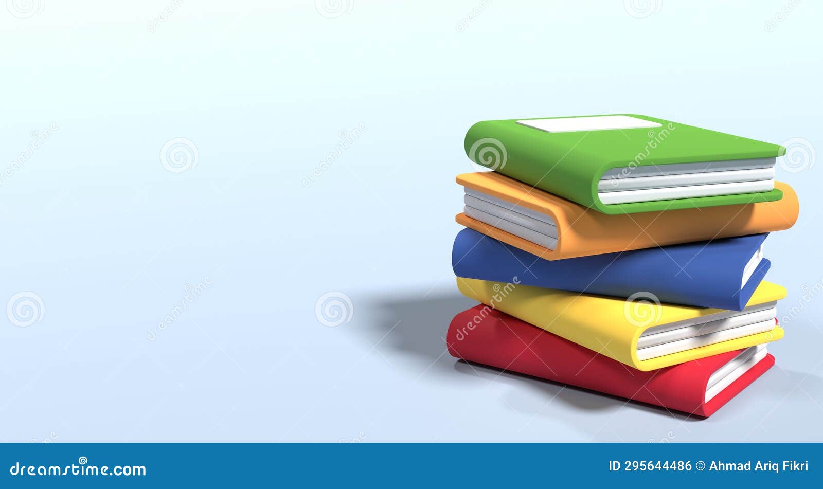 3d Render Books. 3d Render Multicolor Book Icon. Stack of Multicolored ...