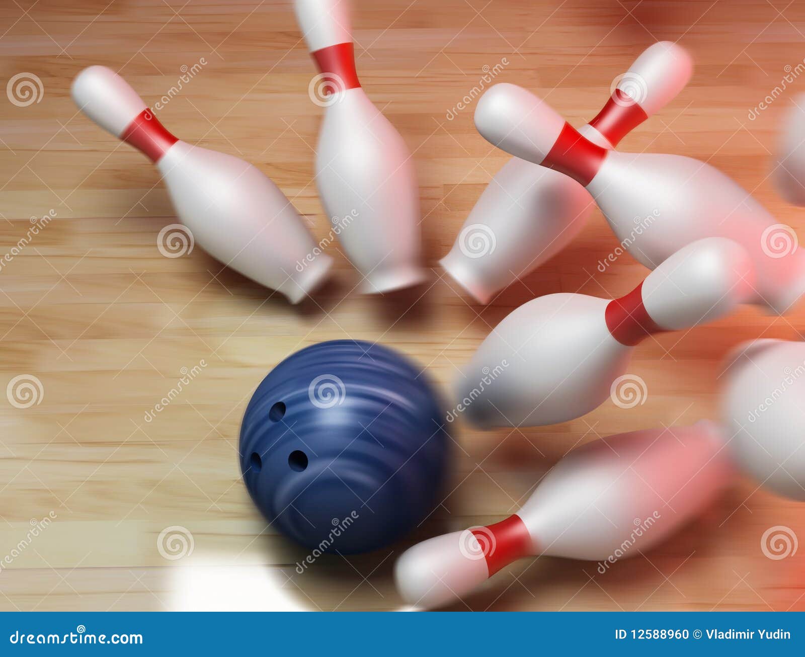 3d render of a bowling stock illustration. Illustration of skittle ...