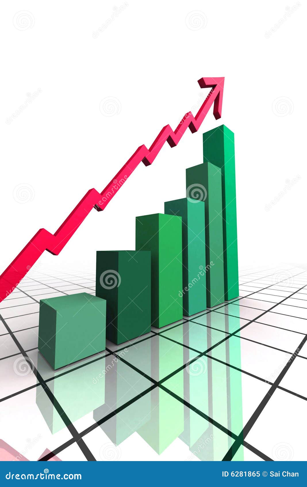 3d Render Business Graph Arrow Royalty-Free Stock Photography ...