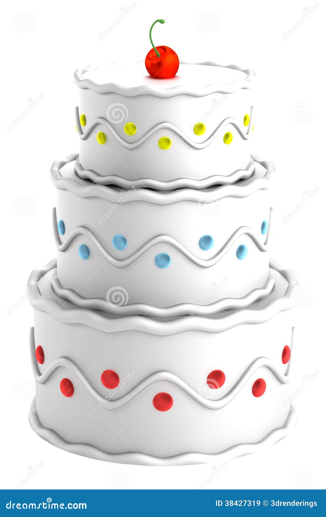 3d render of cake stock illustration. Illustration of celebration ...