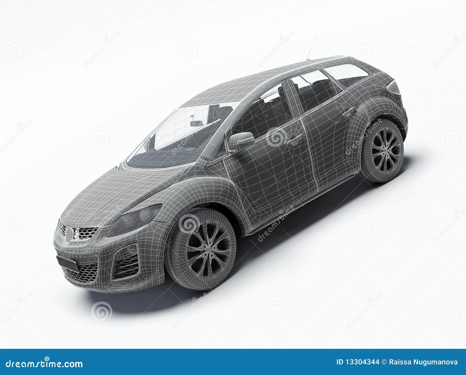3d render car. stock illustration. Illustration of render - 13304344