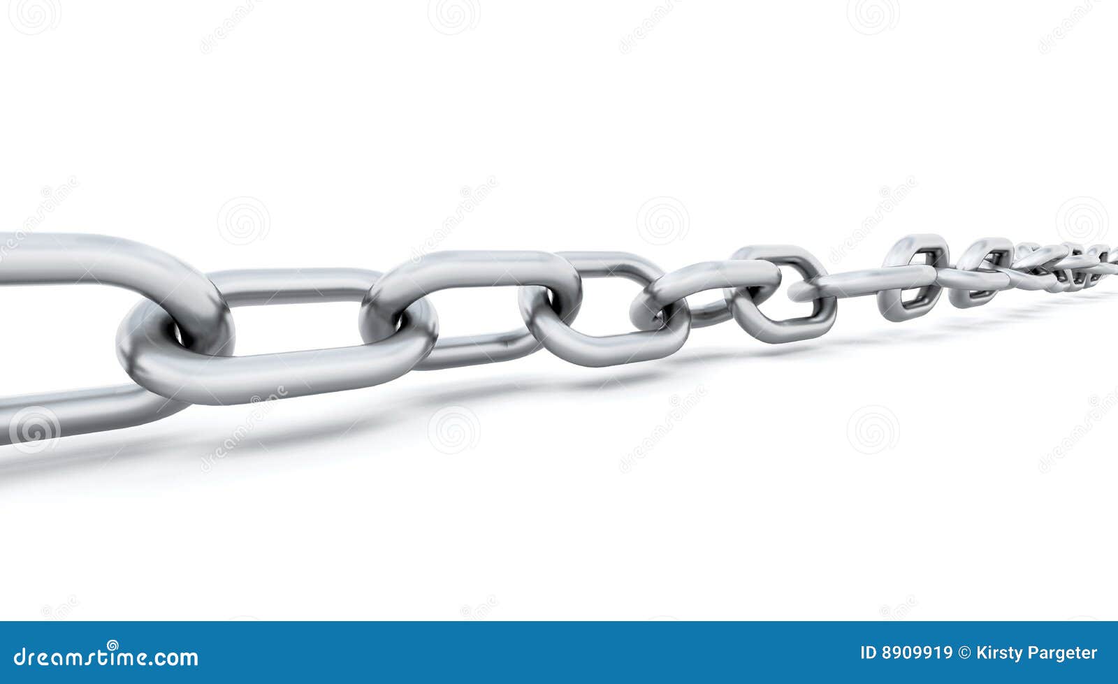 3d render of a chain stock illustration. Illustration of white - 8909919