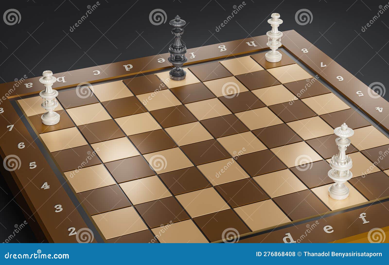 3d Render Chessboard with Two Rooks Checkmate on Black Background Stock ...