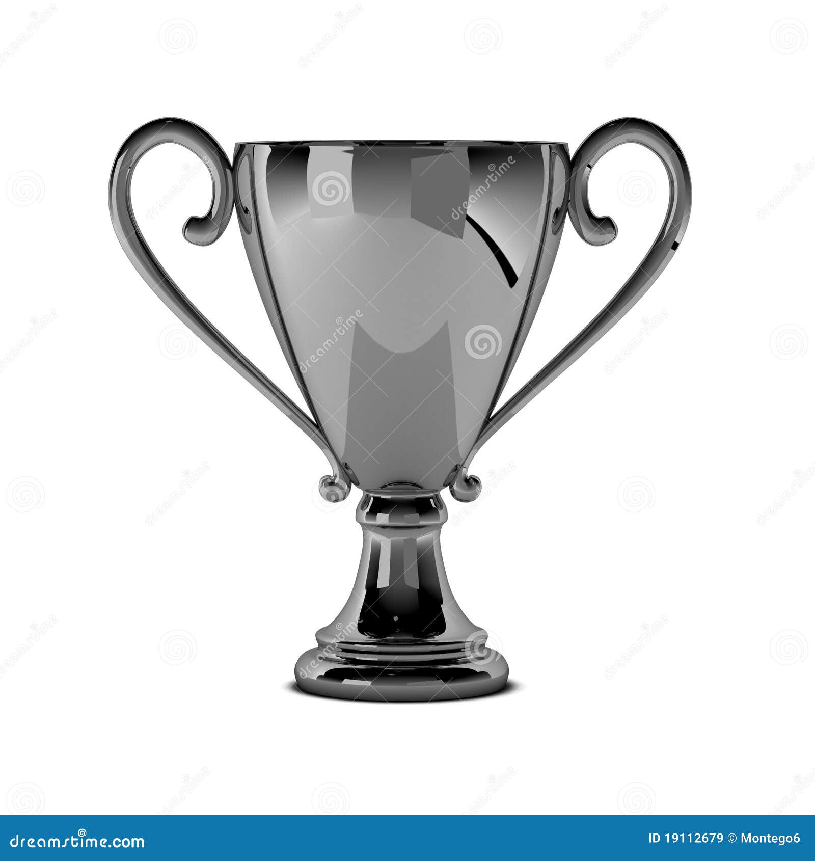 3d render of chrome cup stock illustration. Illustration of contest ...