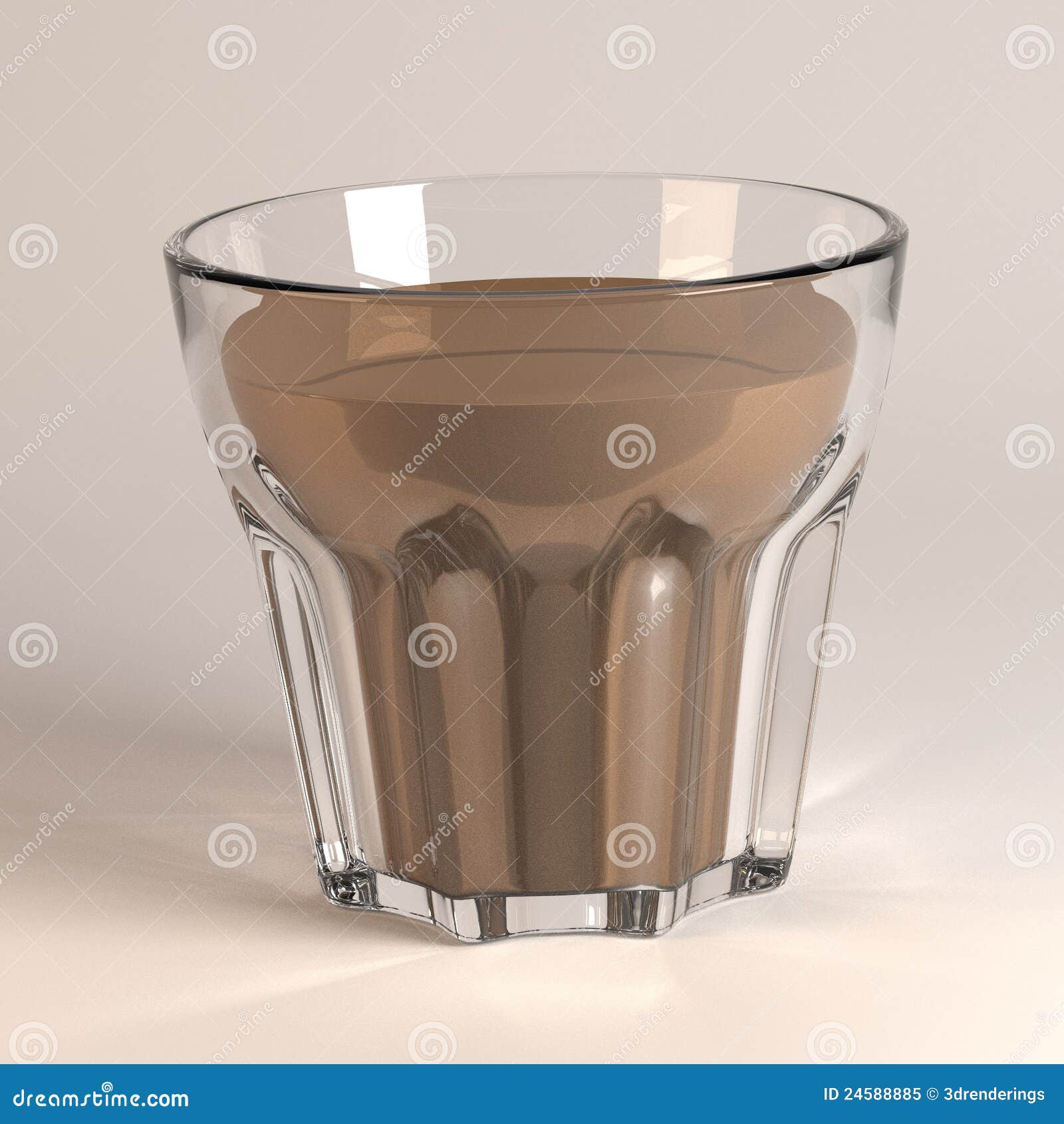 3d Render of Cocoa in Glass Stock Illustration - Illustration of glass ...