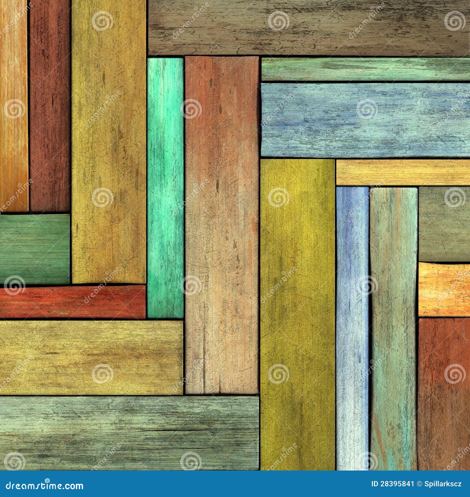 3d Render Colored Wood Timber Plank Backdrop Stock Image - Image of ...