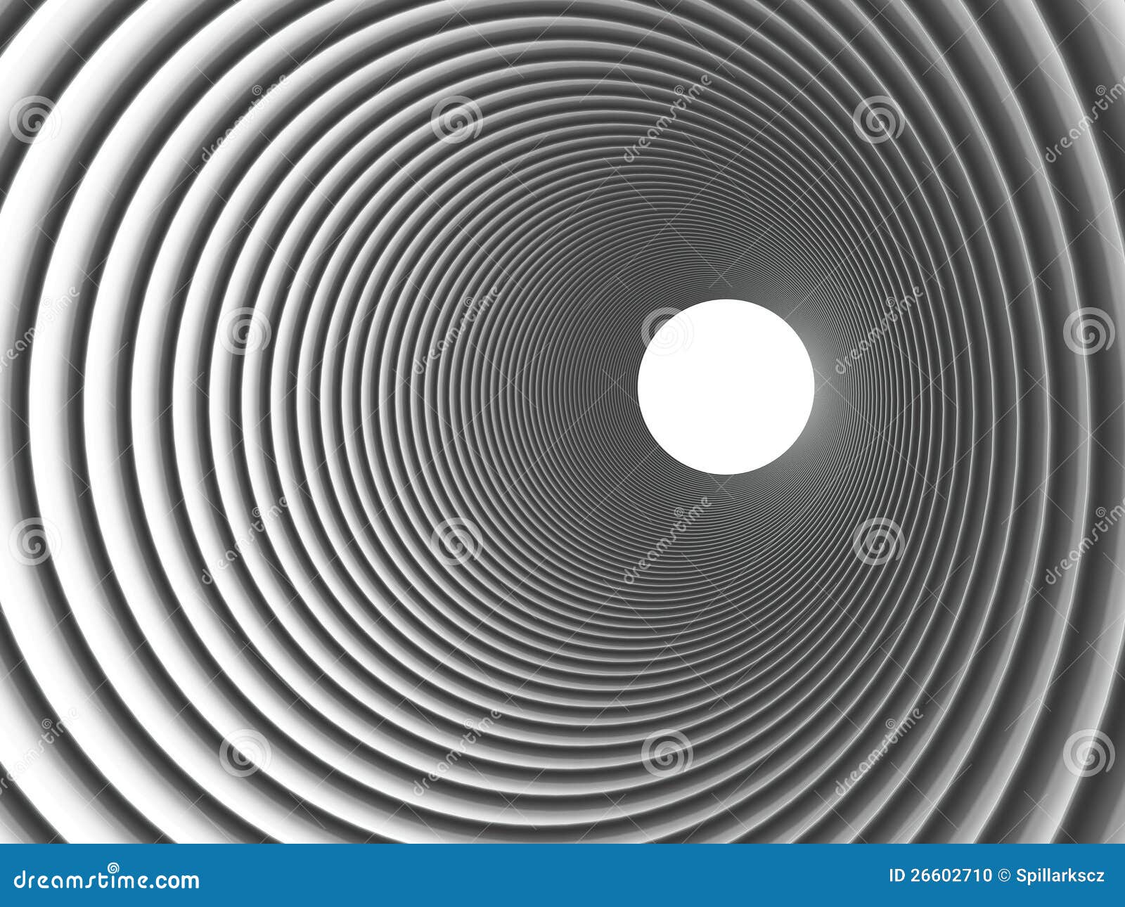 3d Render Concentric Pipes in Chrome Silver Stock Illustration ...