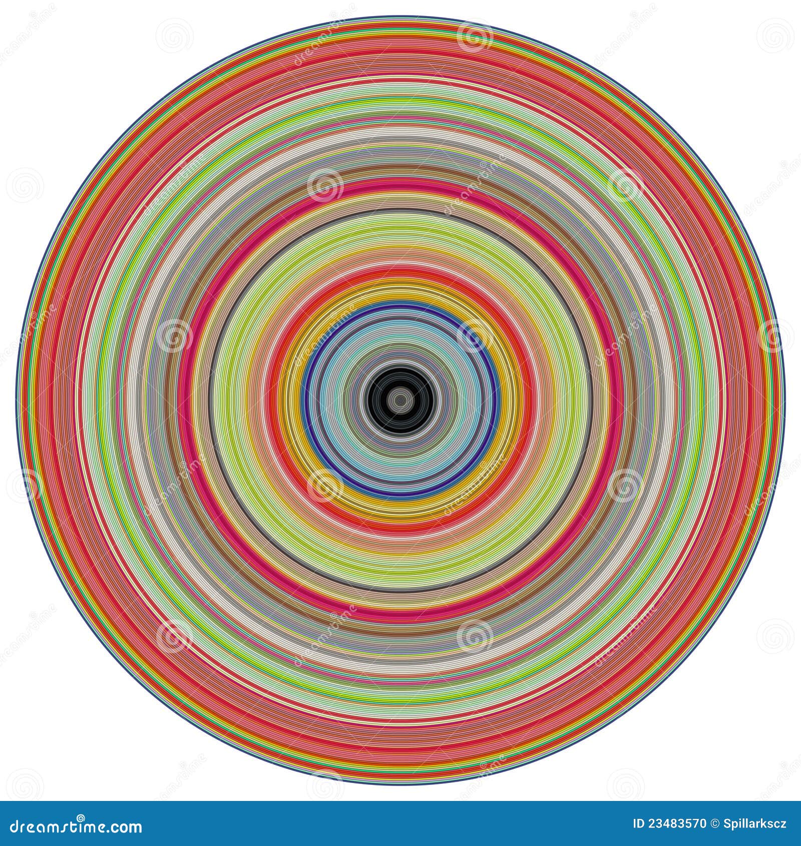 3d Render Concentric Pipes in Color Stock Illustration - Illustration ...