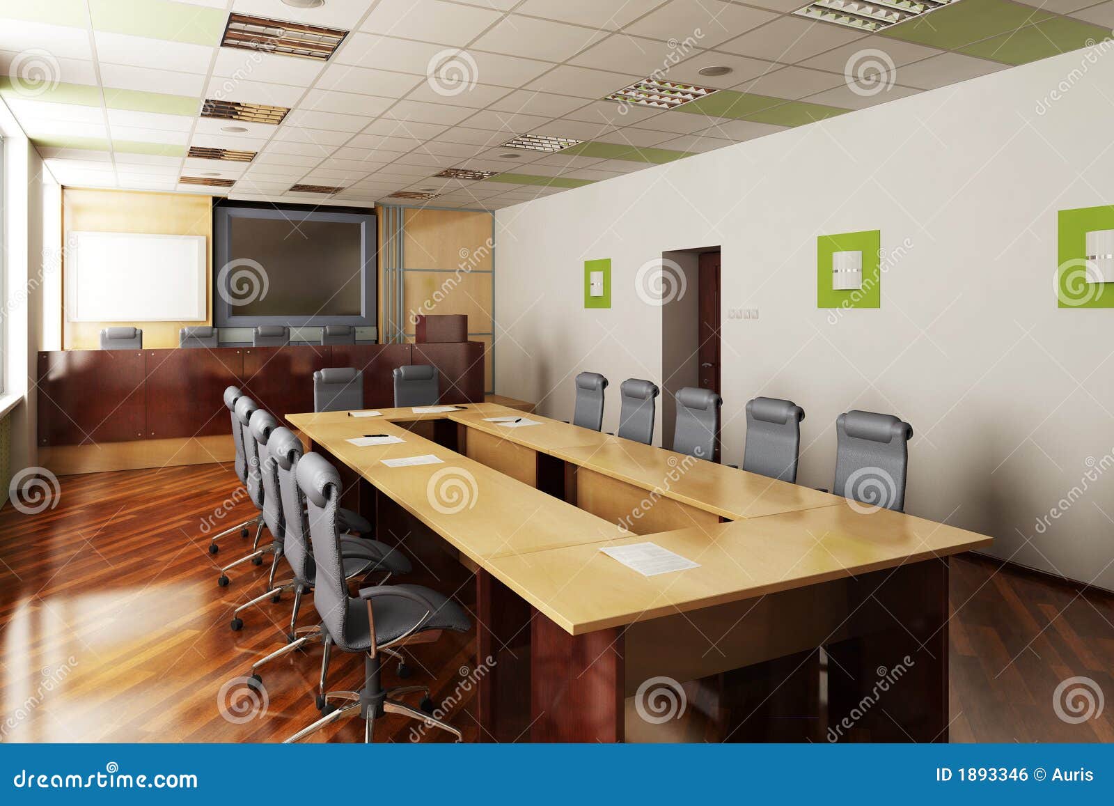 3D Render of the Conference Hall Stock Illustration - Illustration of ...