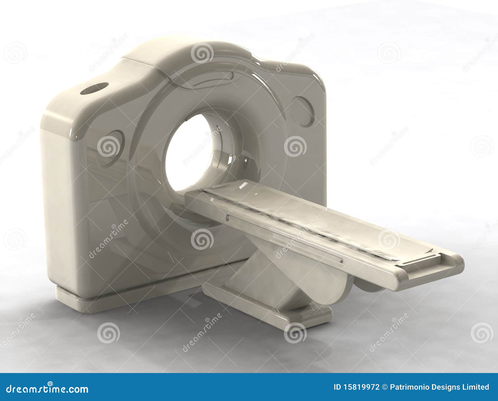 3d Render Ct or Cat Scanner Stock Illustration - Illustration of ...