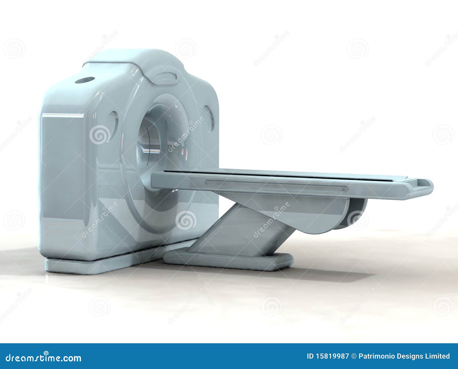 3d Render Ct or Cat Scanner Stock Illustration - Illustration of render ...