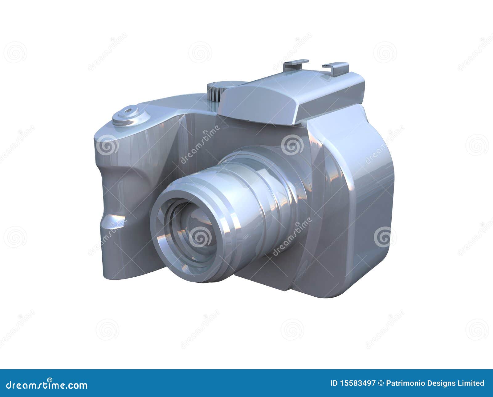 3d render of DSLR camera stock illustration. Illustration of render ...