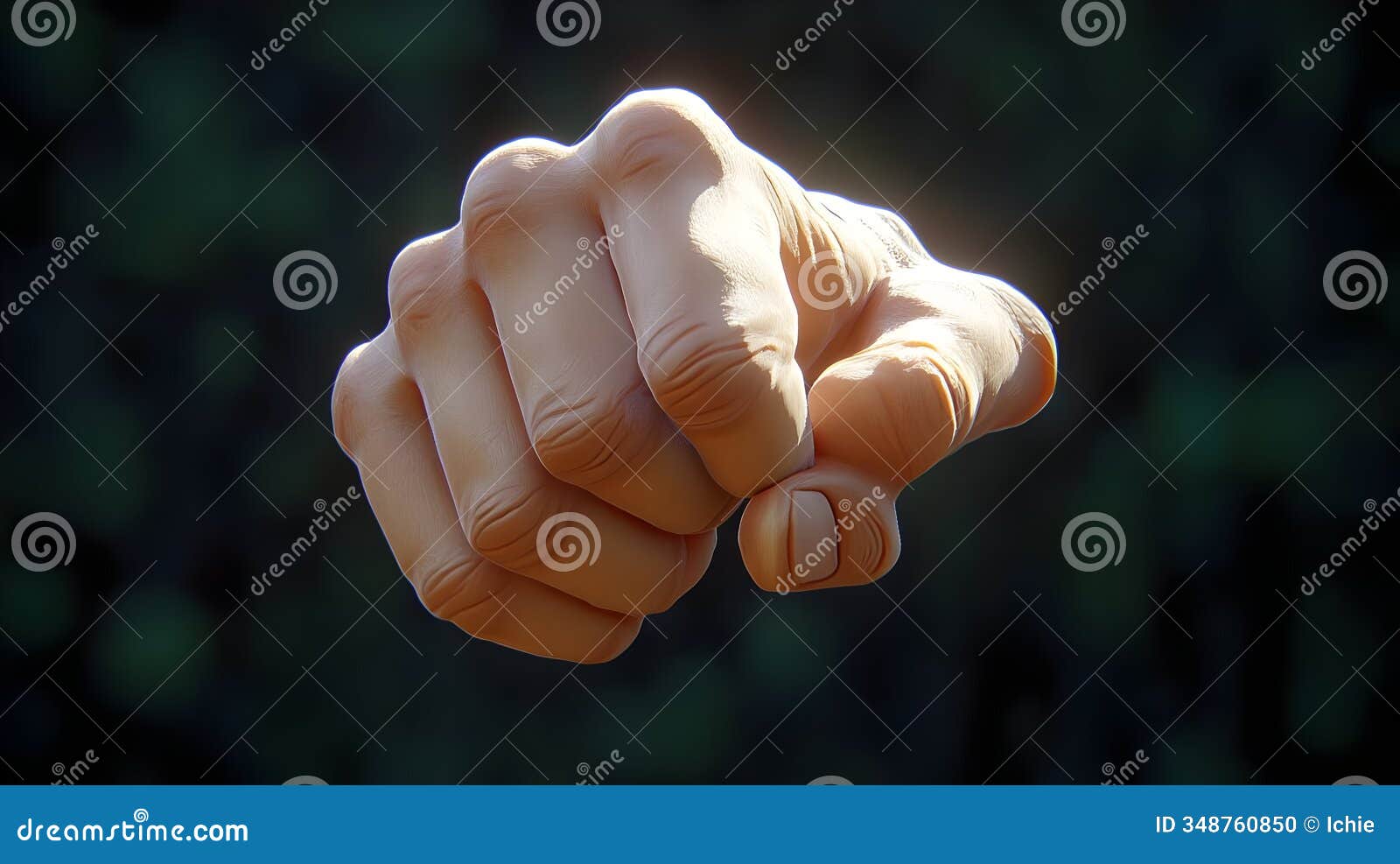 3D Render of a Fist - Closeup, Powerful, Strength Stock Illustration ...