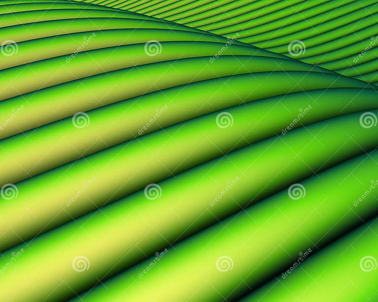 3d Render of a Green Sloping Landscape Stock Illustration ...