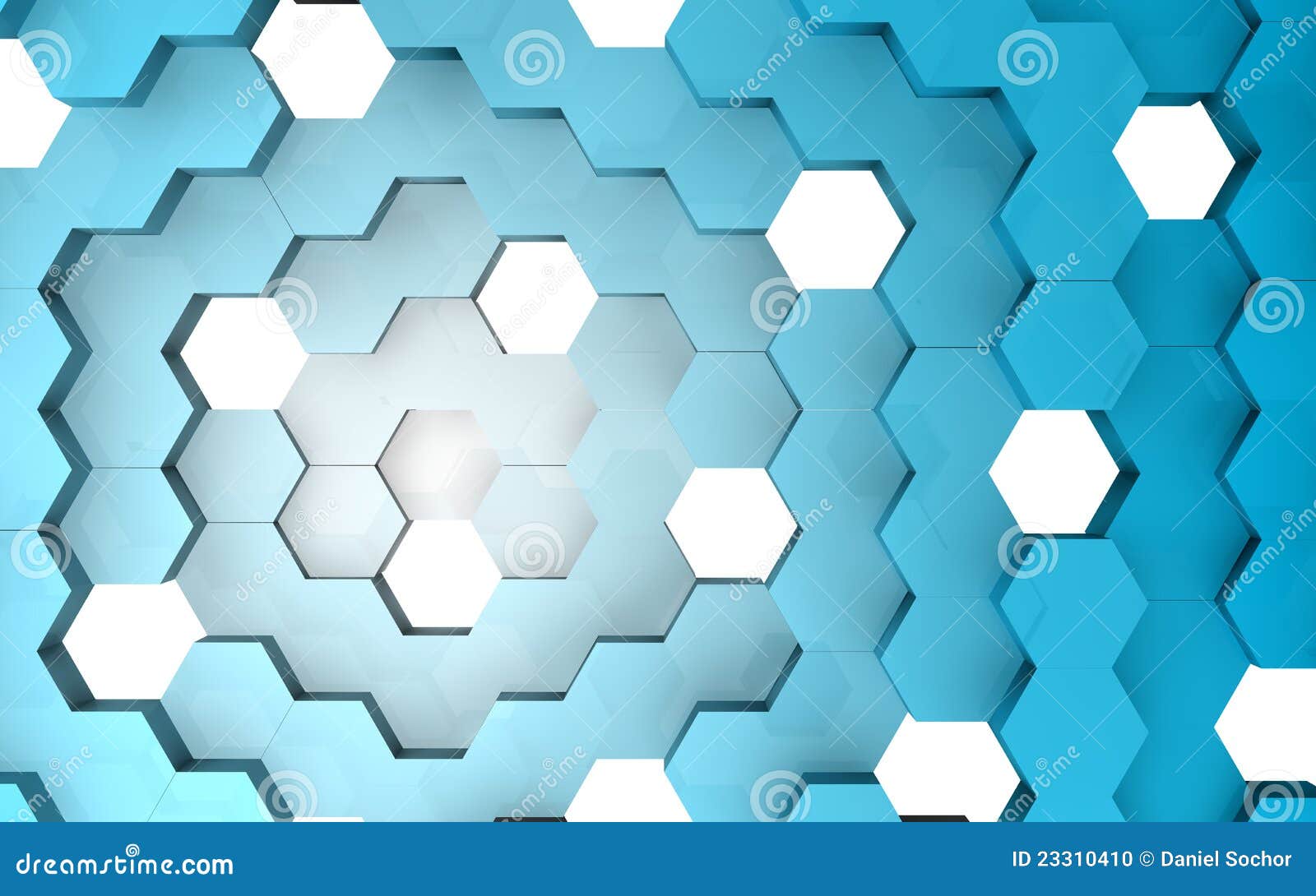3D Render of Hexagon Structure Stock Illustration - Illustration of ...