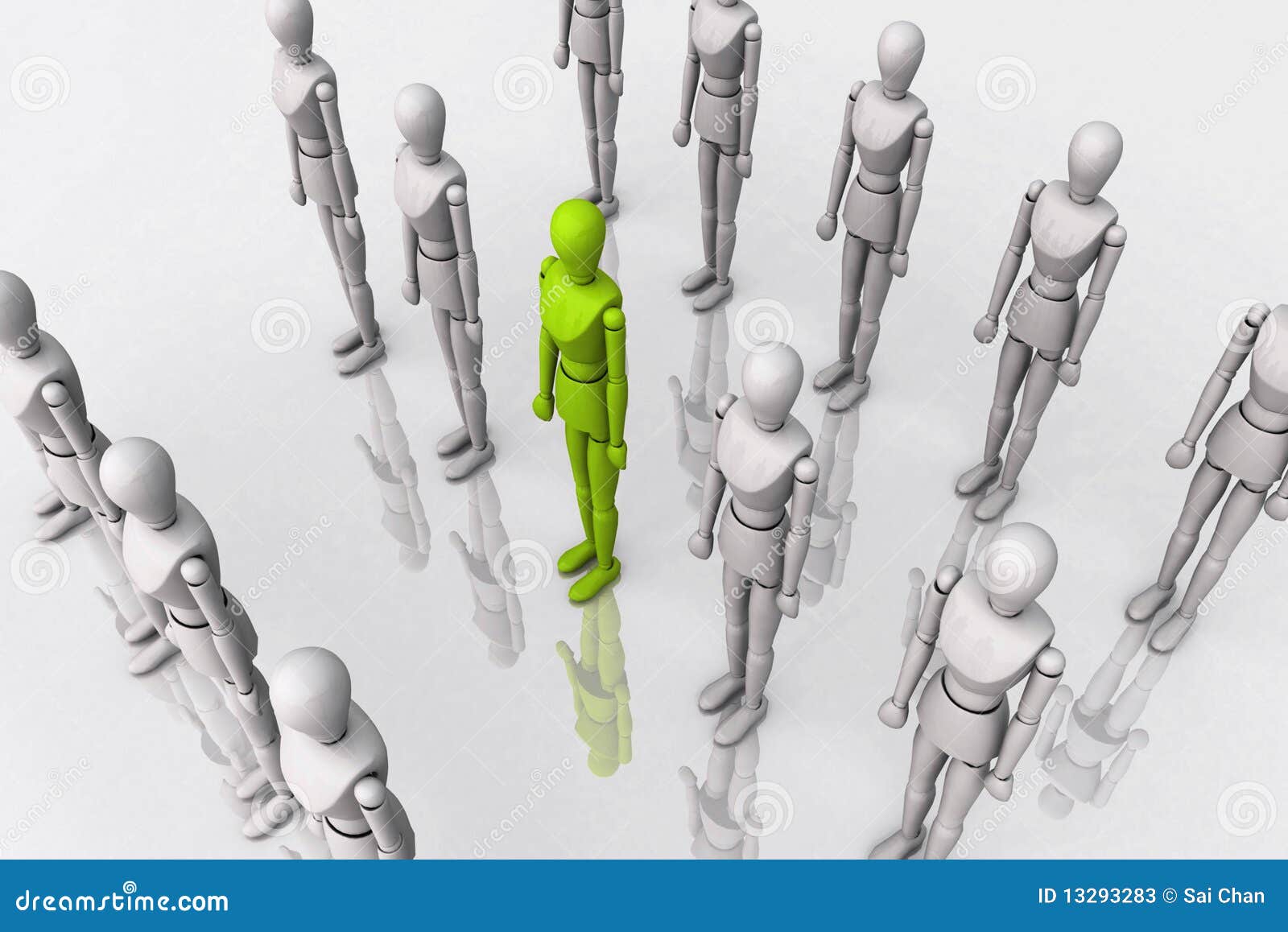 3D Render Human Connections Stock Illustration - Illustration of ...