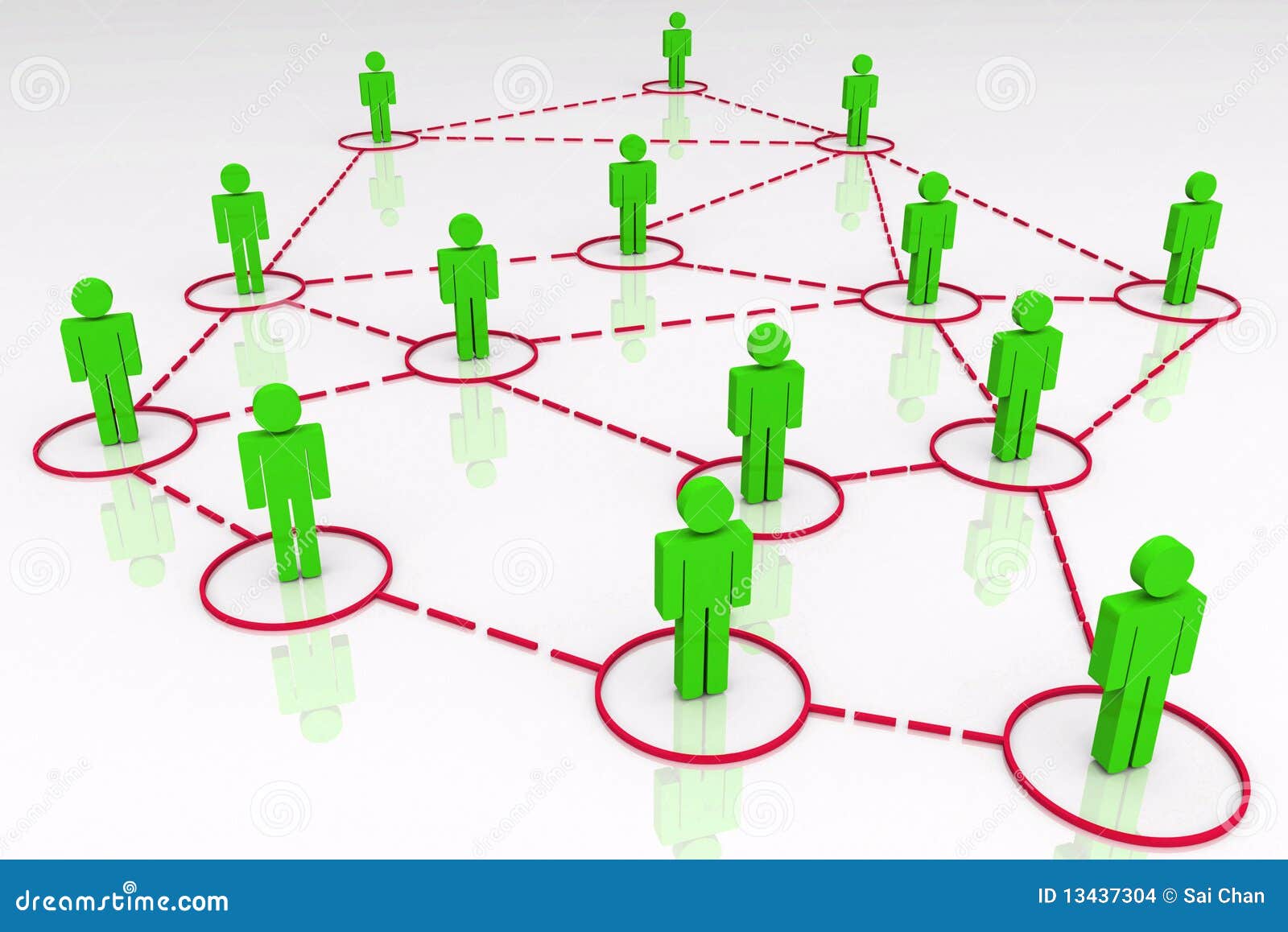 3D Render Human Connections Stock Illustration - Illustration of human ...