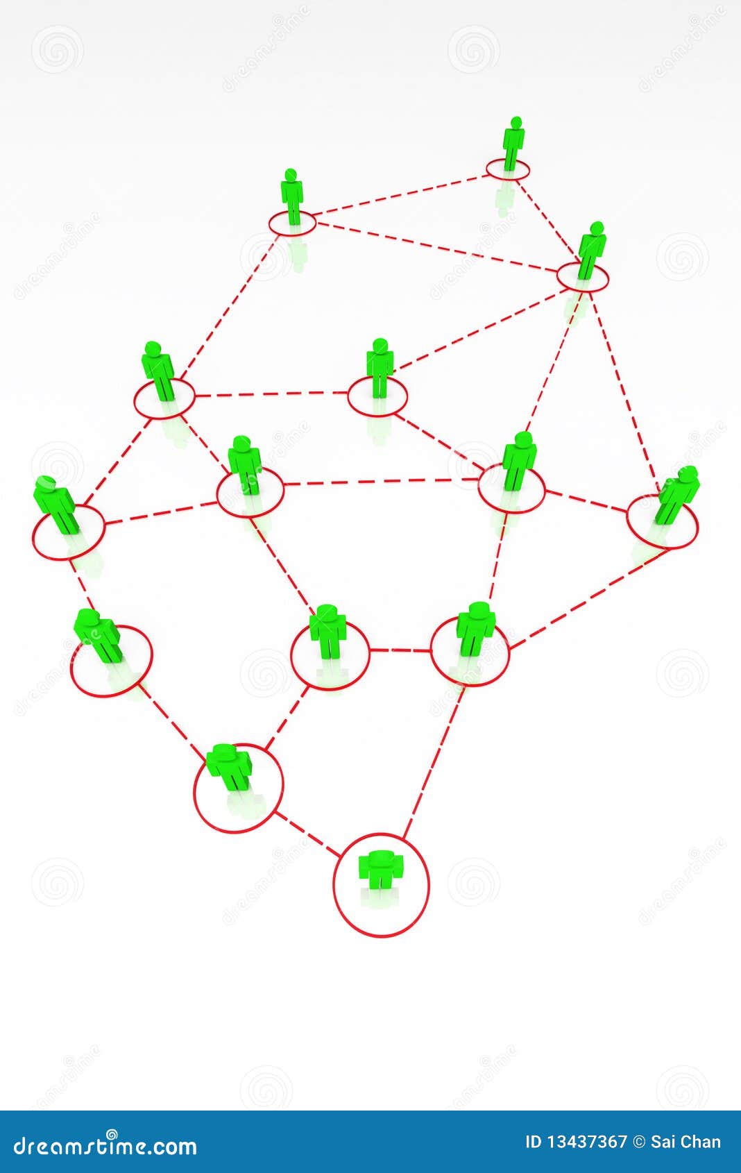 3D Render Human Connections Stock Illustration - Illustration of modern ...