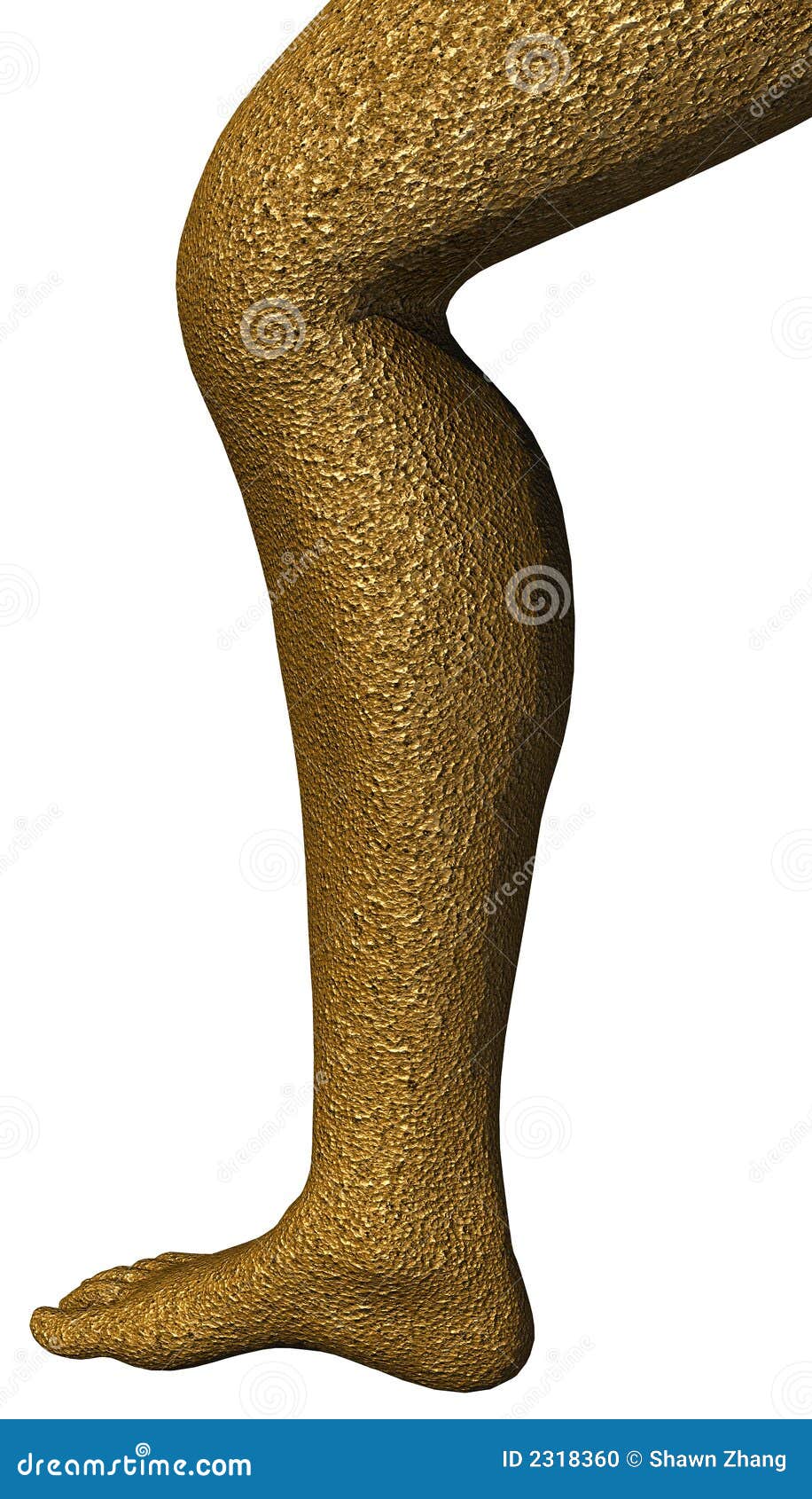 3D render of a human leg stock illustration. Illustration of muscle ...