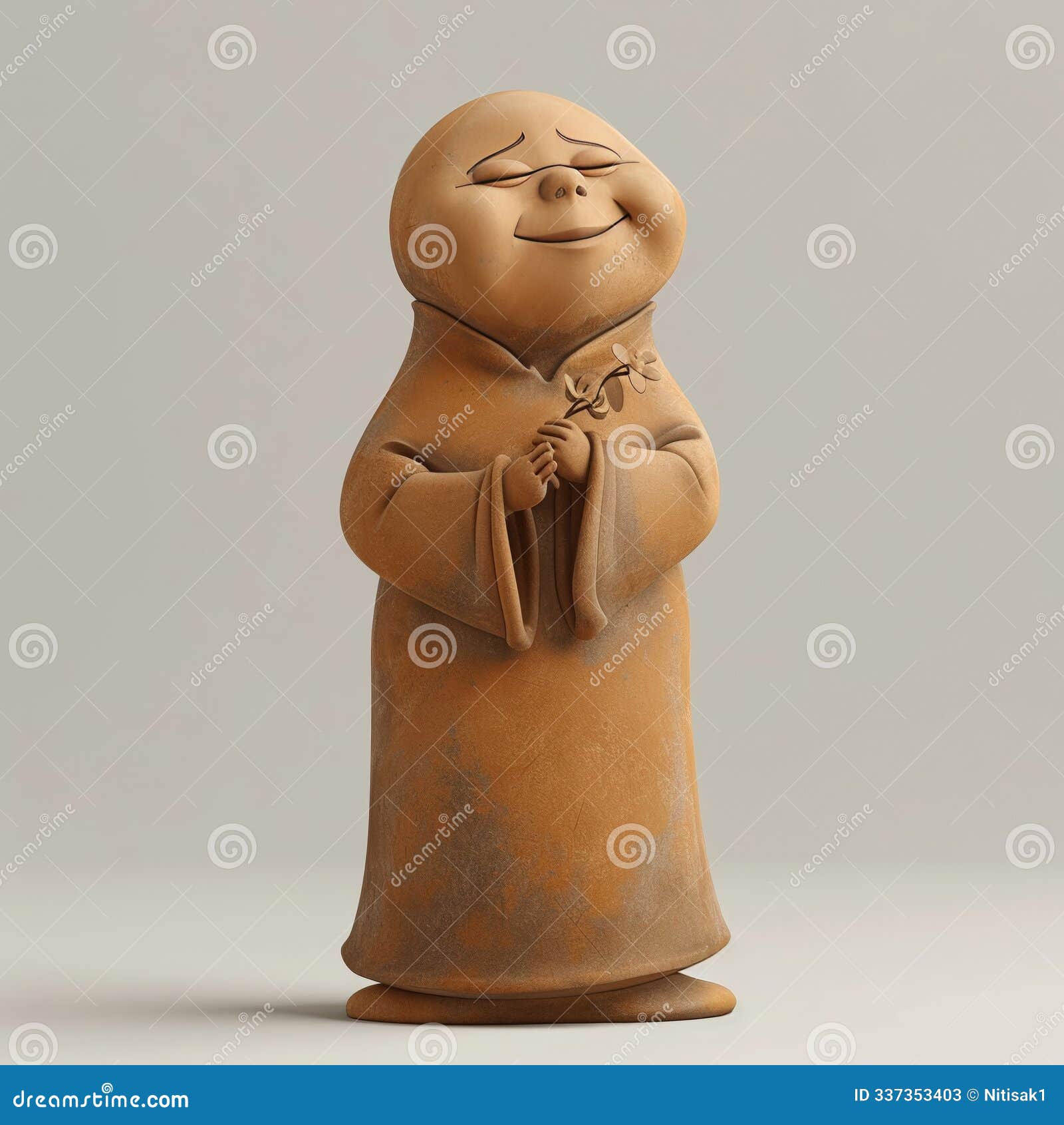 3D Render IconA Clay Character Representing Fire with a Fiery Aura and ...