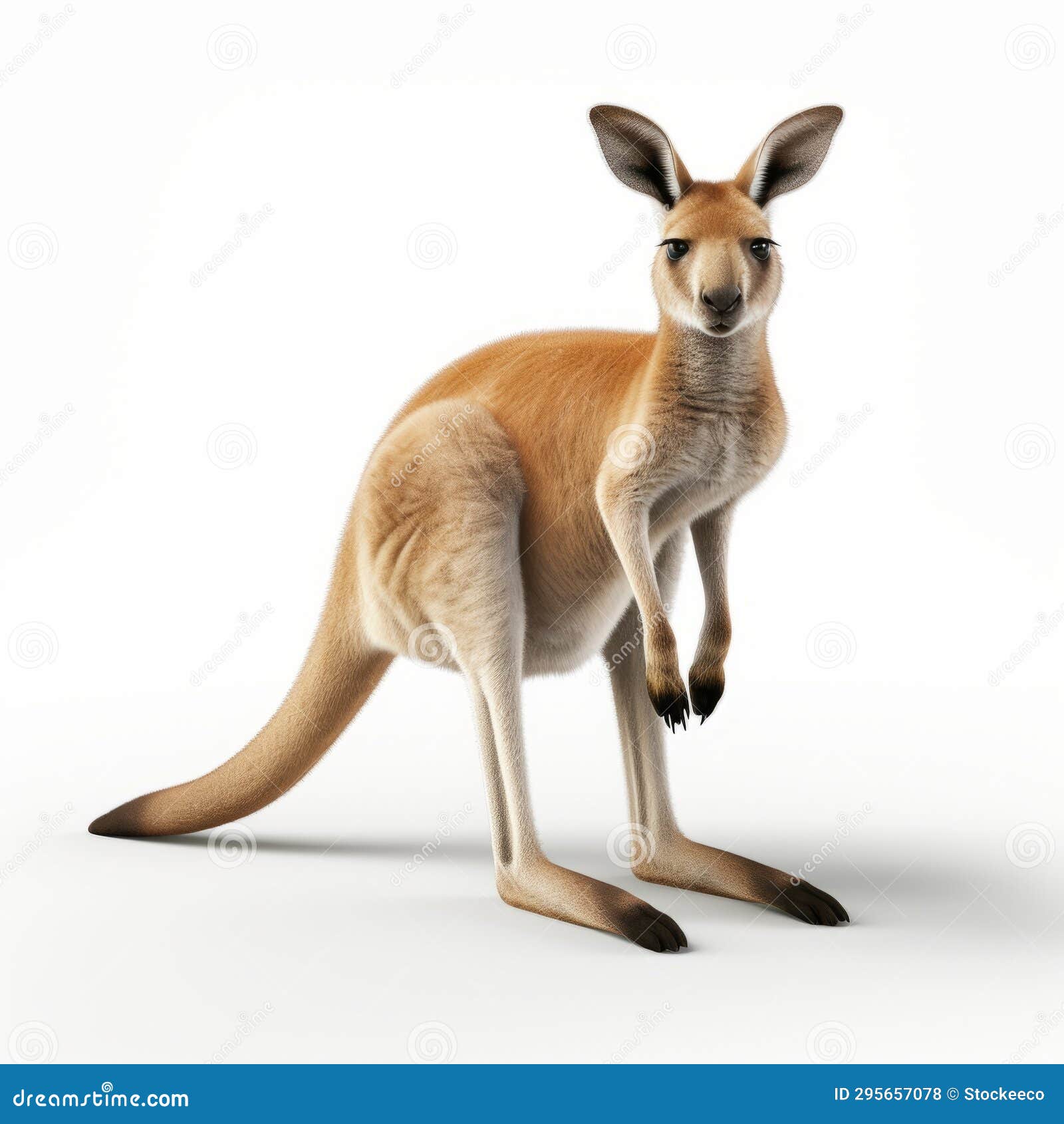 3d Render of Kangaroo on White Background Stock Illustration ...
