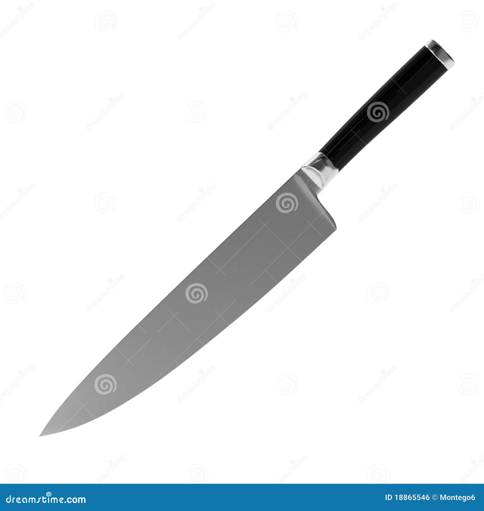 3d render of kitchen knife stock illustration. Illustration of slice ...
