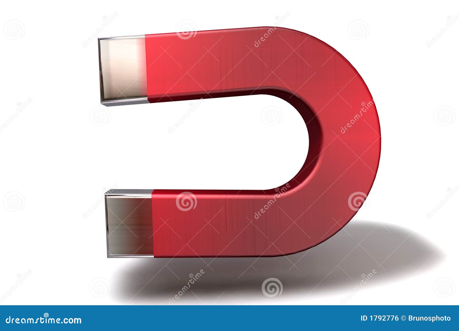 A 3D render of a magnet stock illustration. Illustration of science ...