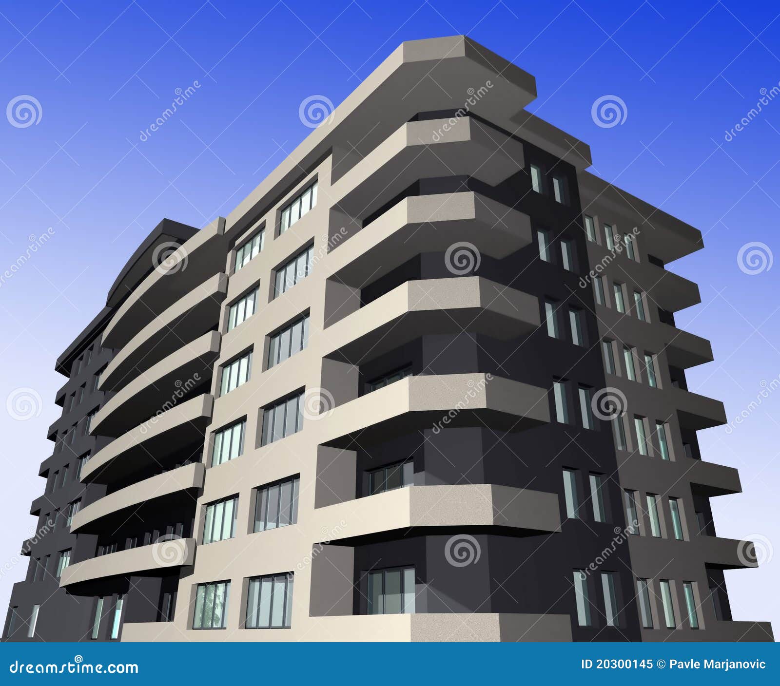 3D Render Of Modern Residential Building Royalty-Free Stock Photo ...