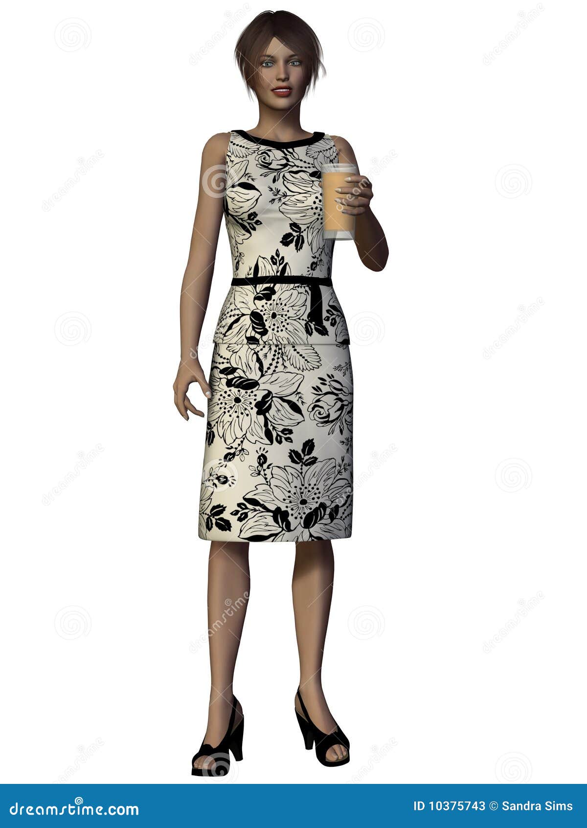 3D Render Modern Woman stock illustration. Illustration of desirable ...
