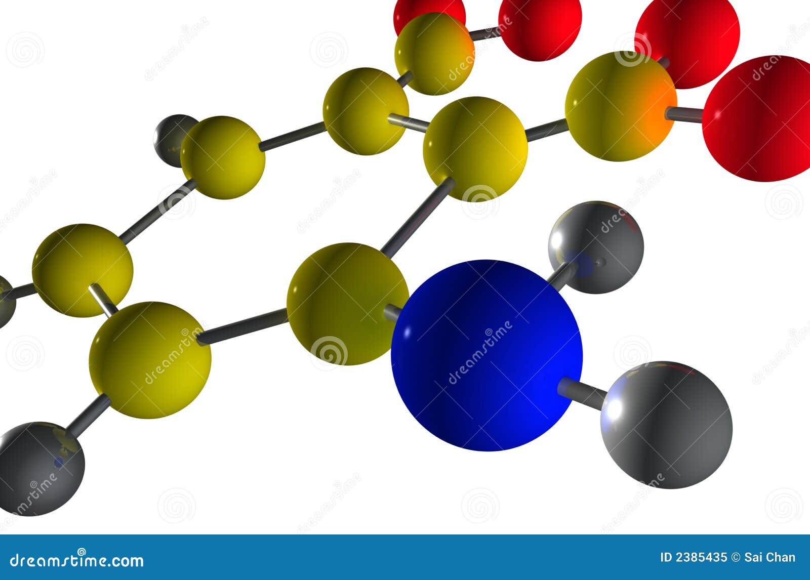 3D Render Molecule stock illustration. Illustration of atom - 2385435
