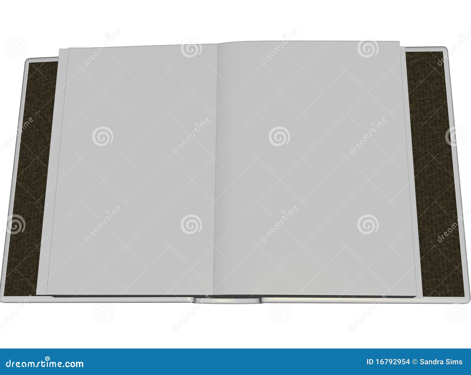 3D Render open blank book stock illustration. Illustration of computer ...