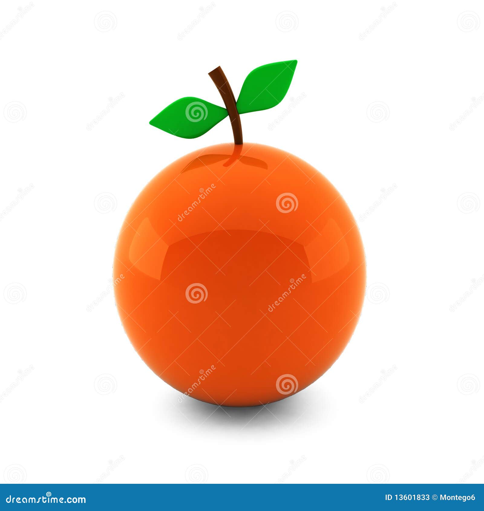 3d Render of Orange Isolated on White Stock Illustration - Illustration ...