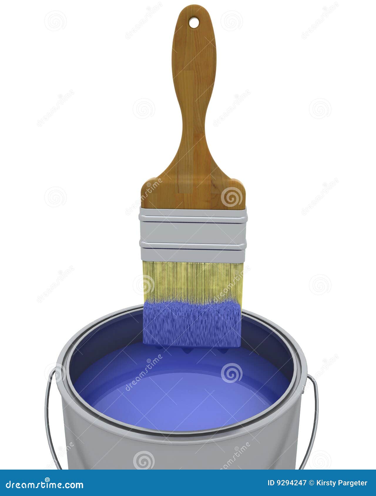 3d render of a paint brush stock illustration. Illustration of decorate ...