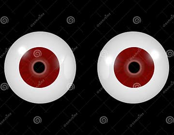 3d Render of a Pair of Red Eyes Stock Illustration - Illustration of ...