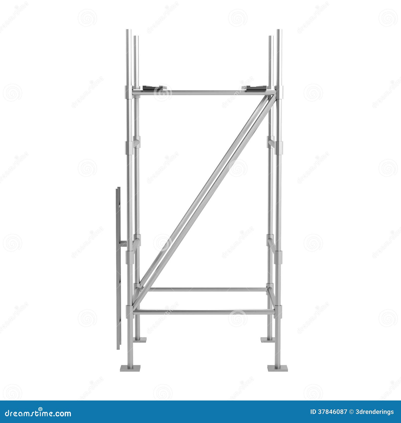 3d render of scaffolings stock illustration. Illustration of render ...