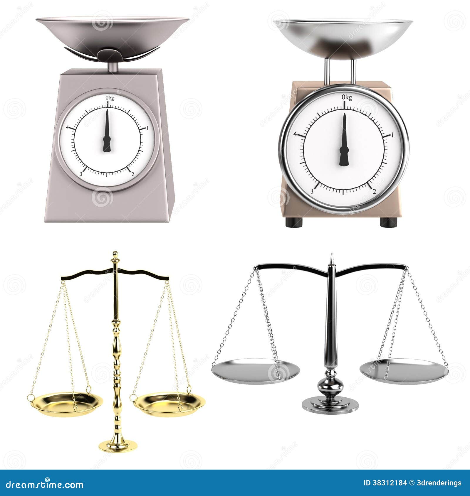 3d render of scales set stock illustration. Illustration of scale ...