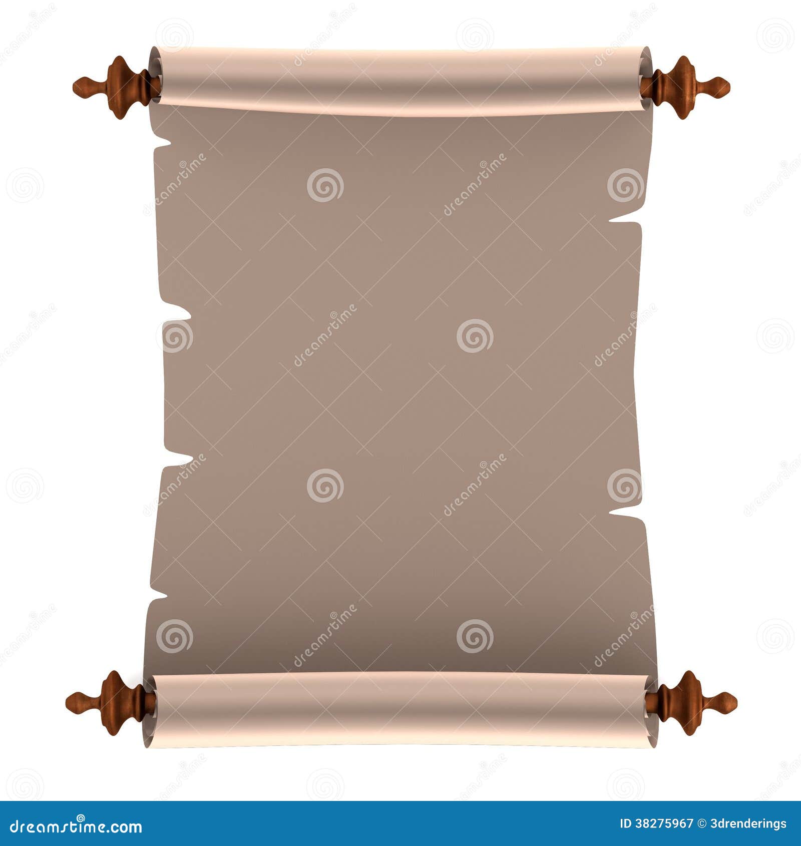 3d render of scroll stock illustration. Illustration of papyrus - 38275967