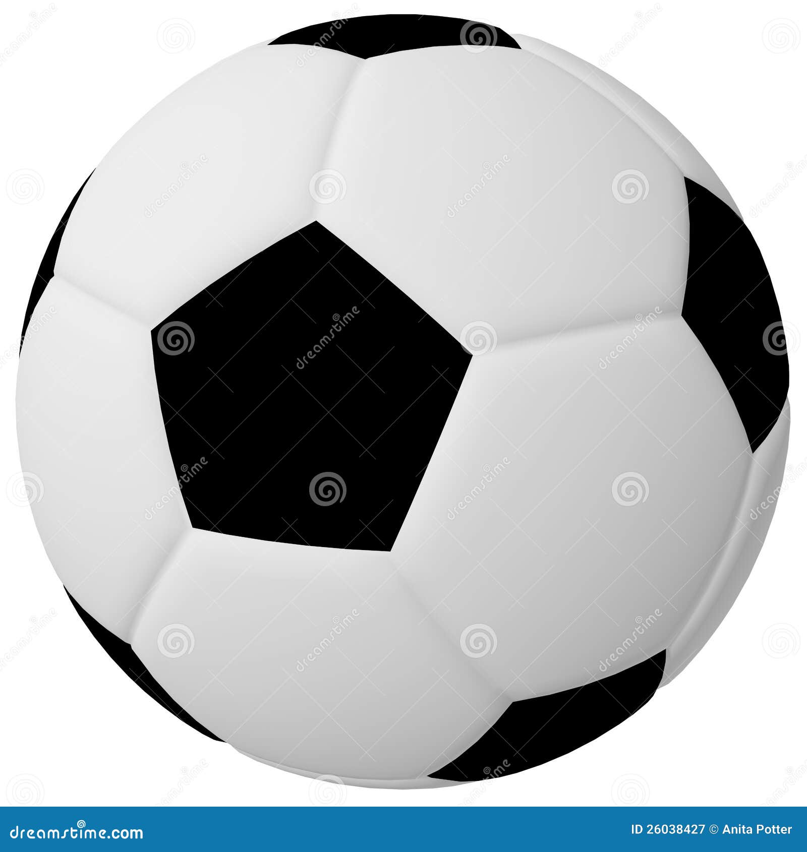 3d Render of a Soccer/Football Ball Stock Illustration - Illustration ...