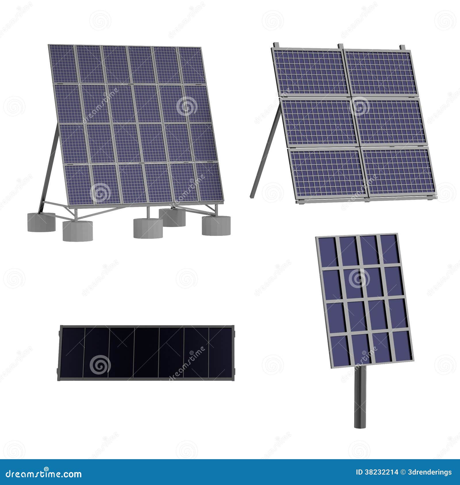 3d render of solar panels stock illustration. Illustration of graphics ...