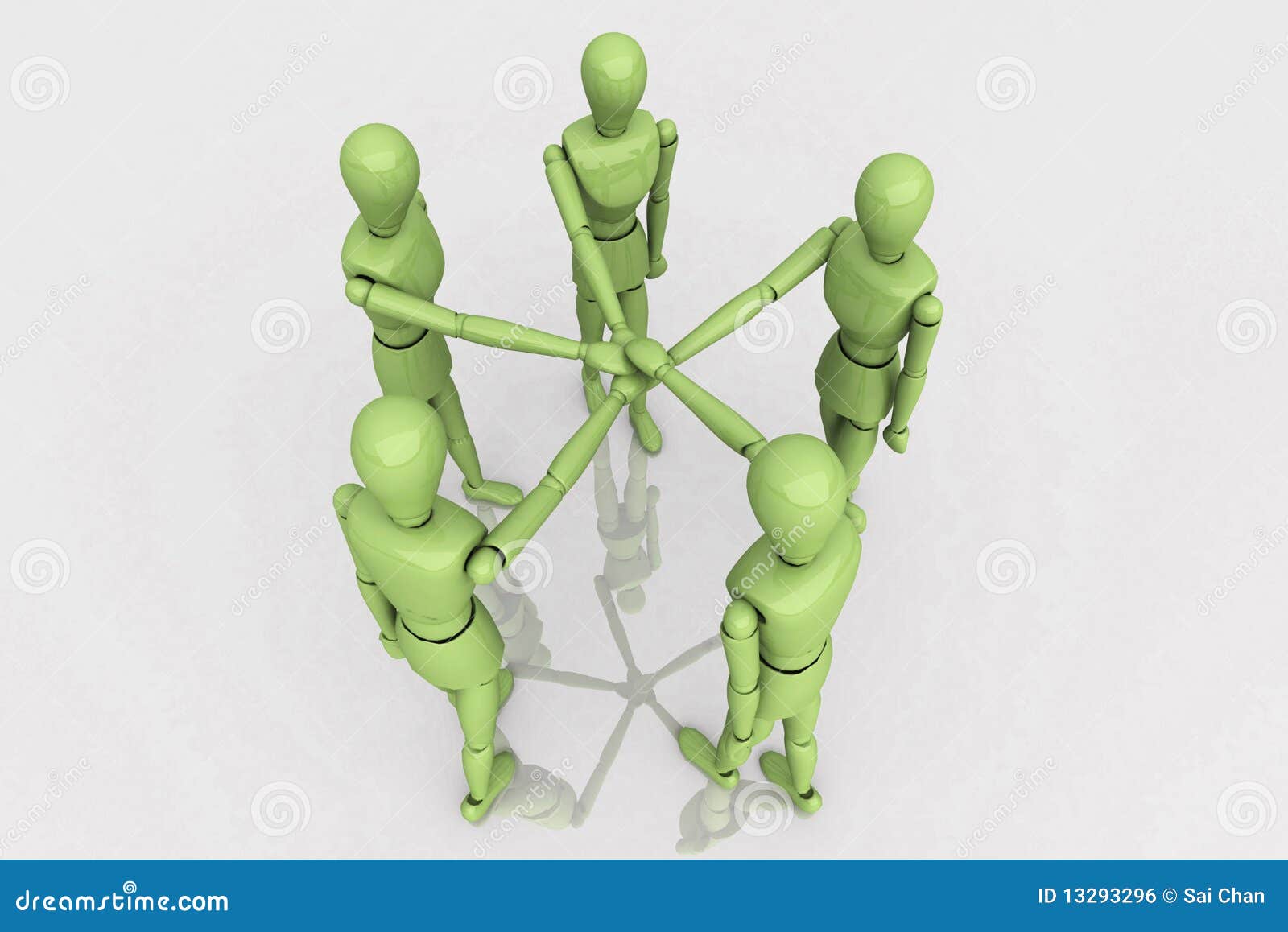 3d Render Team Work Crew stock illustration. Illustration of group ...