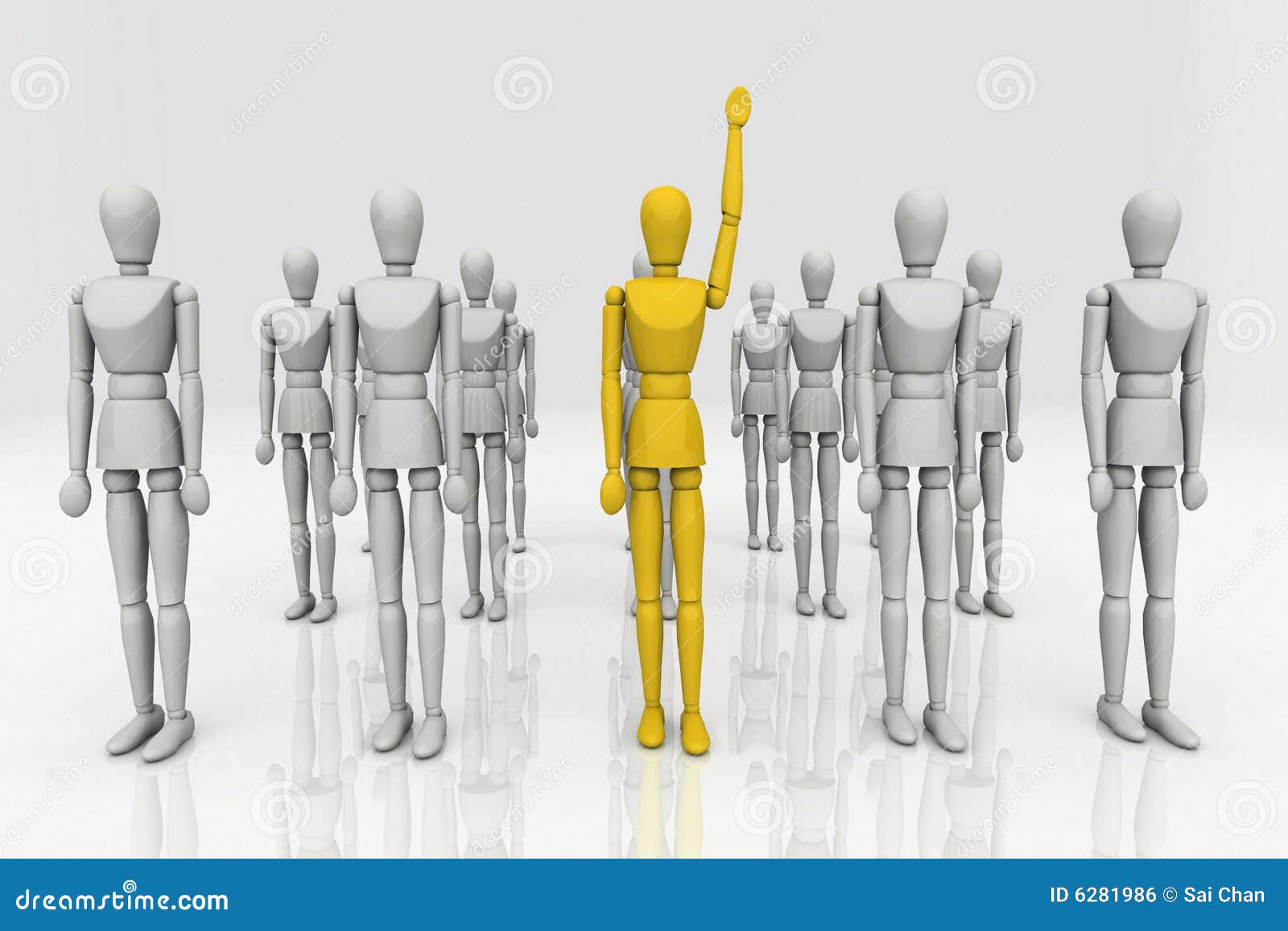 3d Render Team Work Crew stock illustration. Illustration of leadership ...