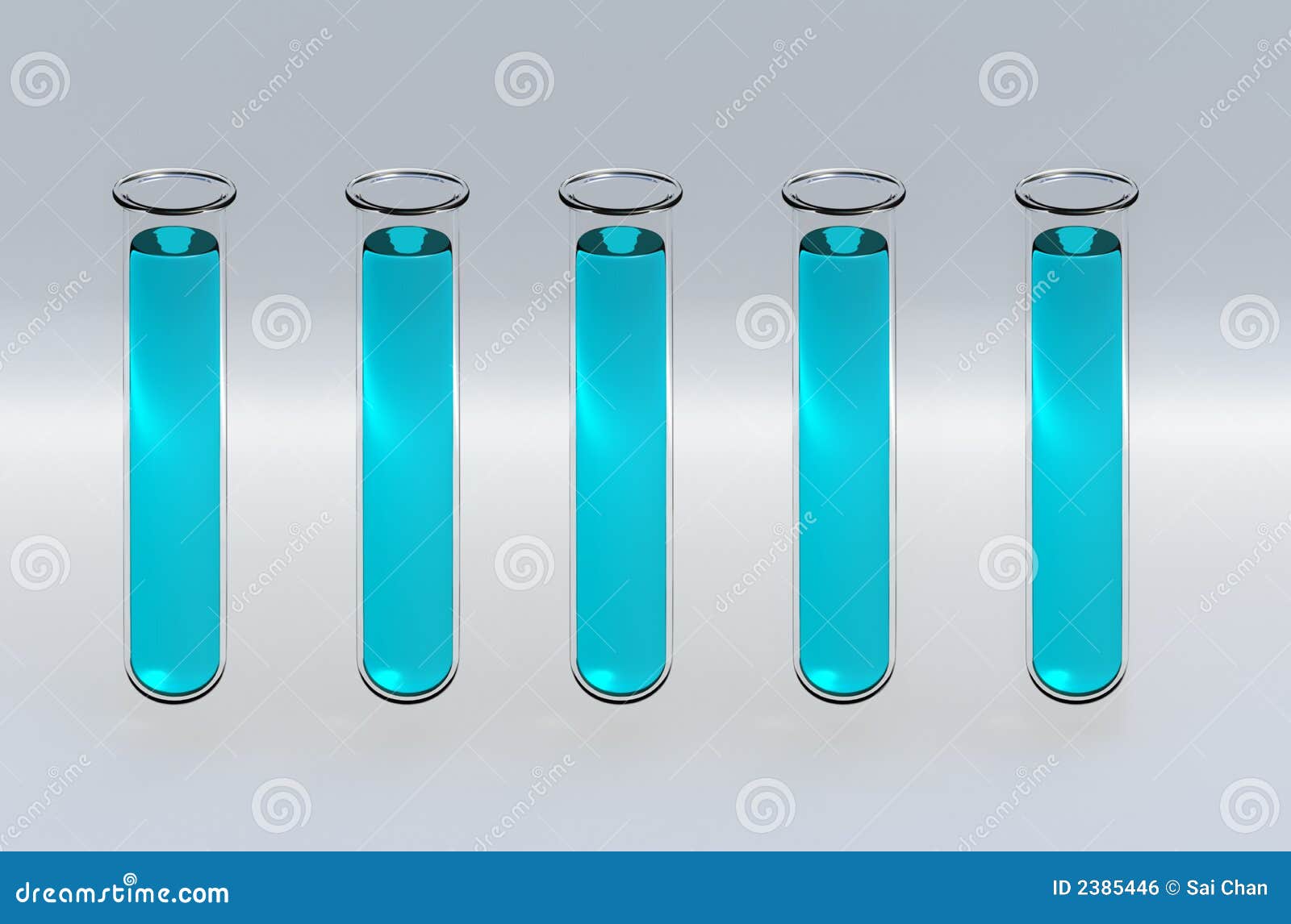 3D Render Test Tubes Picture. Image: 2385446