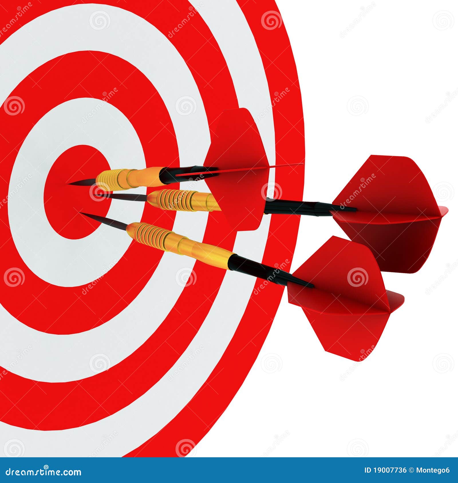 3d render of three darts stock illustration. Illustration of chance ...