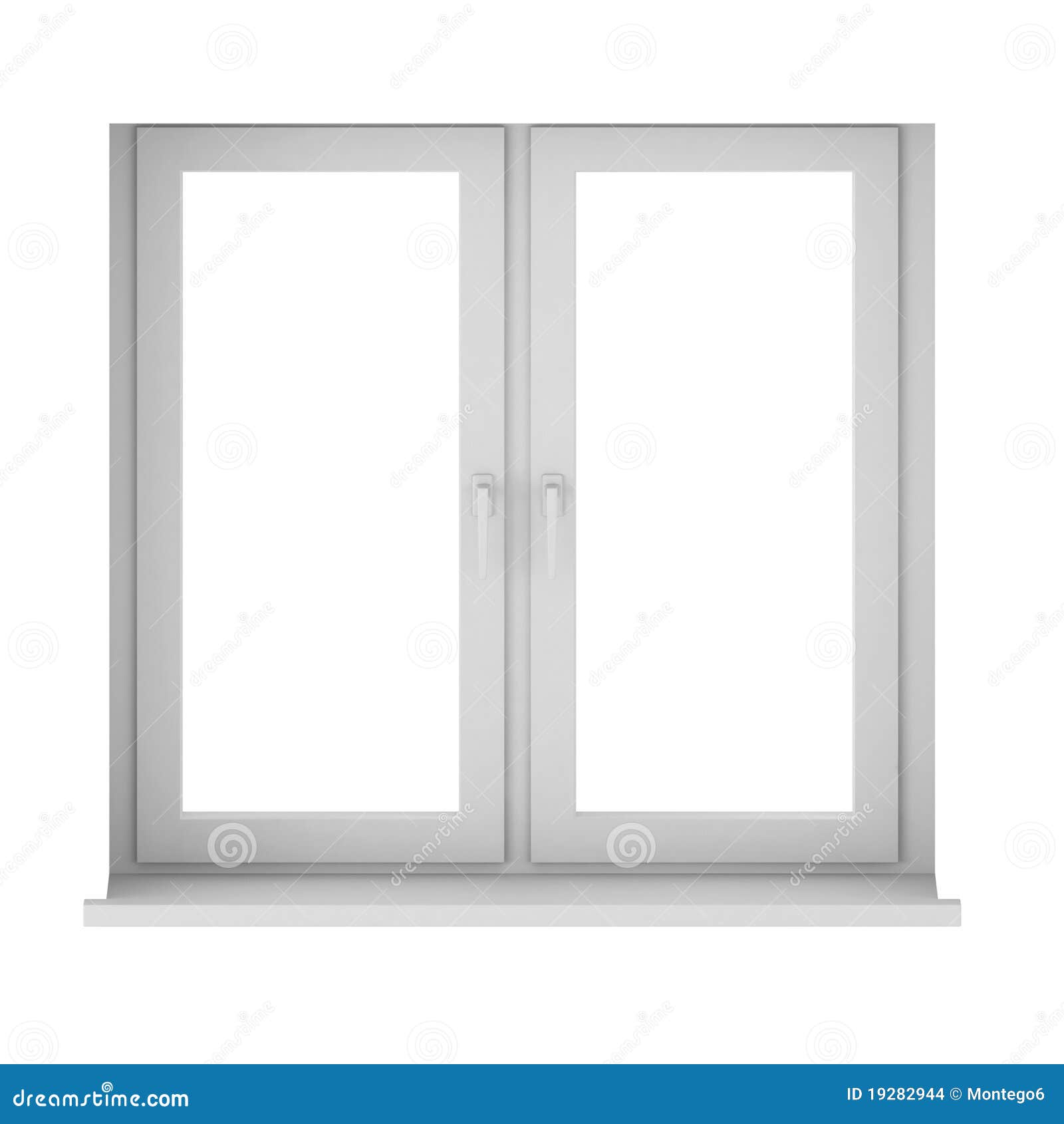 3d render of window stock illustration. Illustration of isolated - 19282944