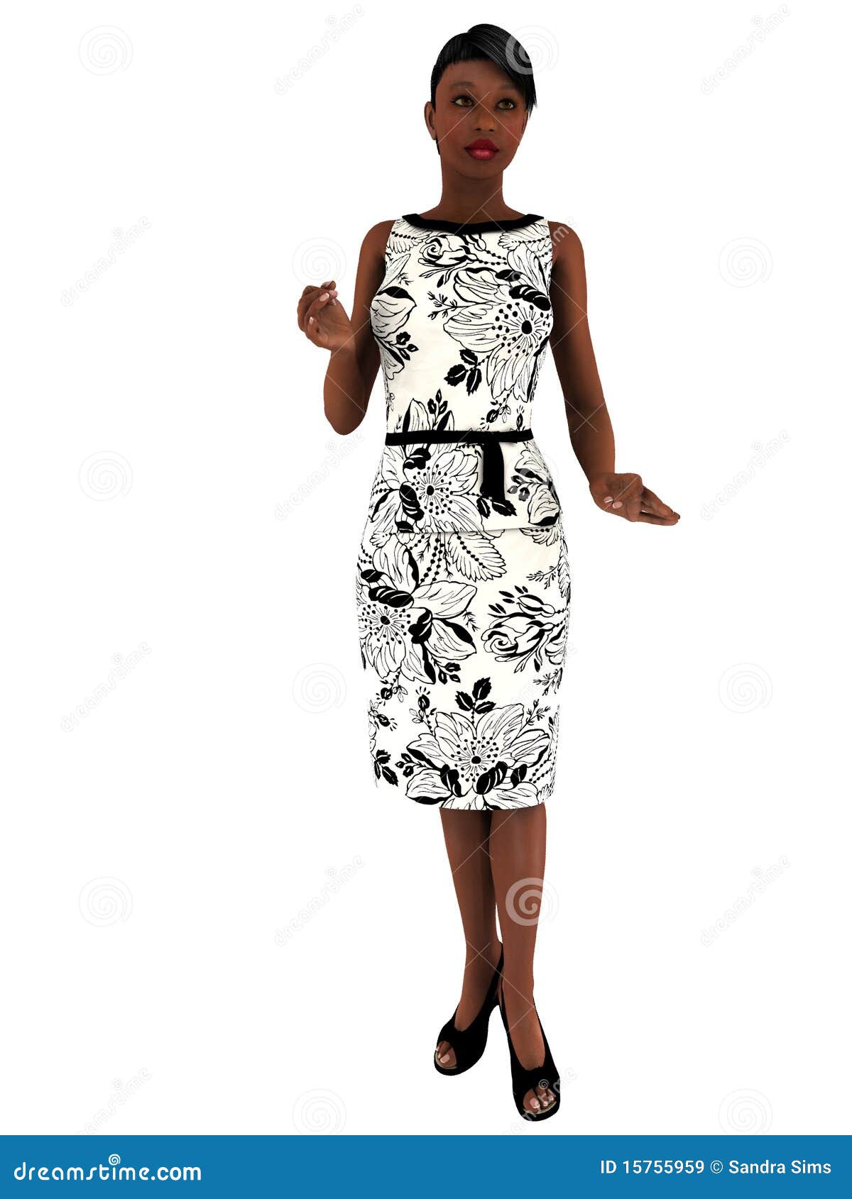 3D Render Woman in Conversation Stock Illustration - Illustration of ...
