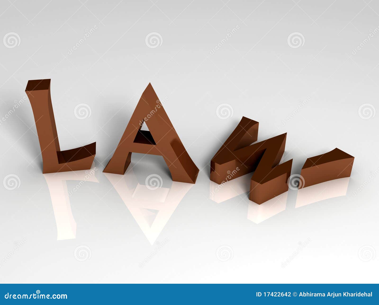 3D Render of the word Law stock illustration. Illustration of illegal ...