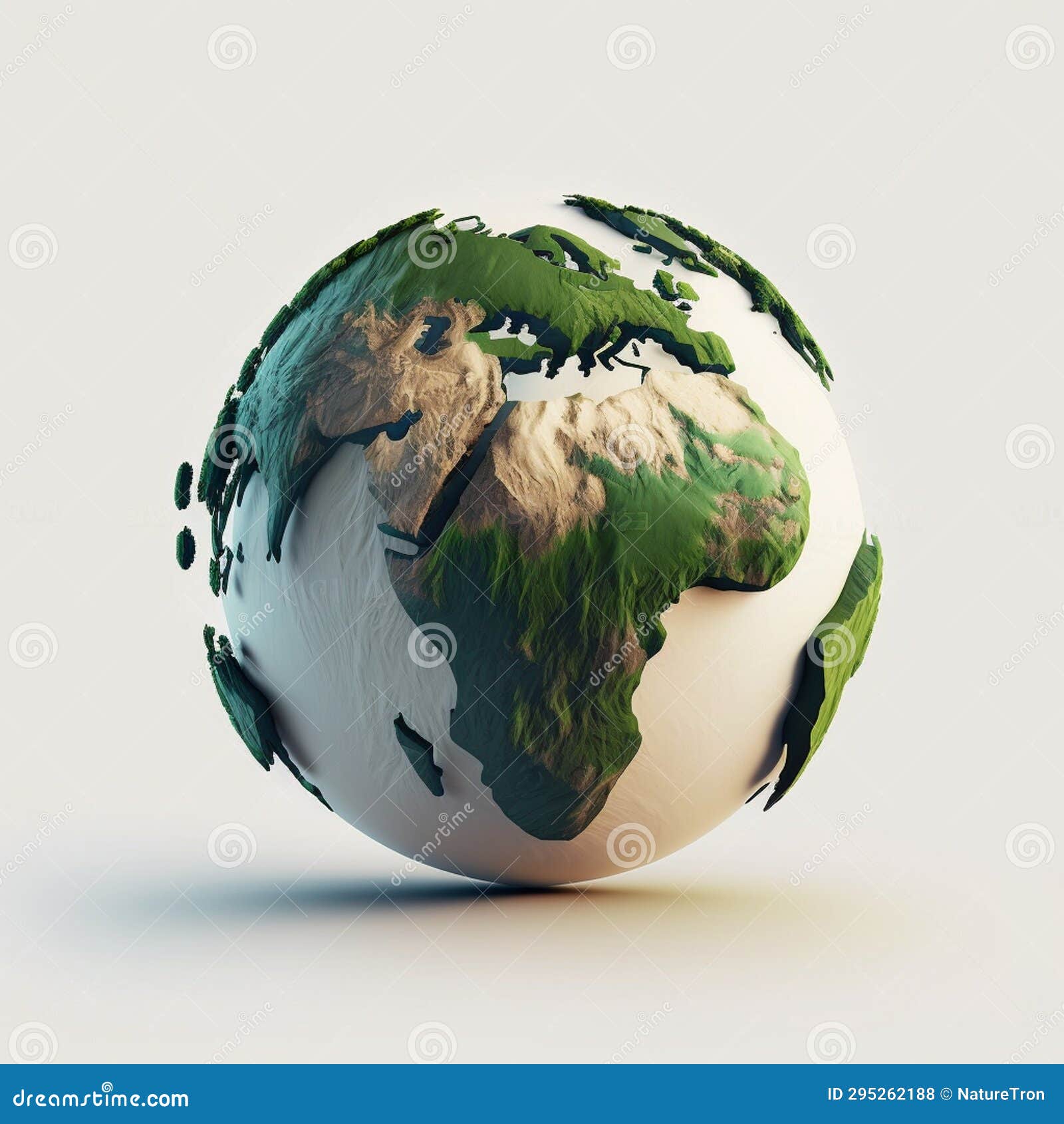3d Render of a World 3d Render of a Globe with Earth Stock Illustration ...